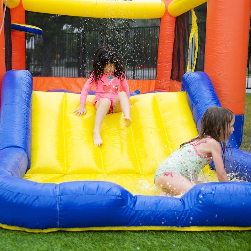 HeroKiddo Jump Small Bounce House Water Slide Combo with Pool for ...