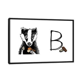 iCanvas "Alphabet Of Snacking Animals - Biscuit-Eating-Badger" by ...