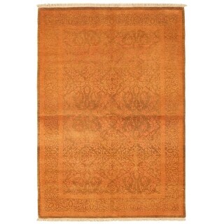 Hand-knotted Pako Persian Copper Wool Rug - 4'1 x 6'0/4'1" x 6'0" - Bed ...