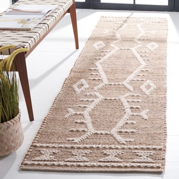 SAFAVIEH Handmade Flatweave Natural Fiber Dieuwertje Jute & Wool Rug ...