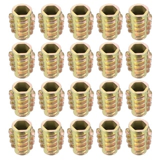 Threaded Insert Nuts Hex-Flush M6 Internal Threads 15mm Length 20pcs ...