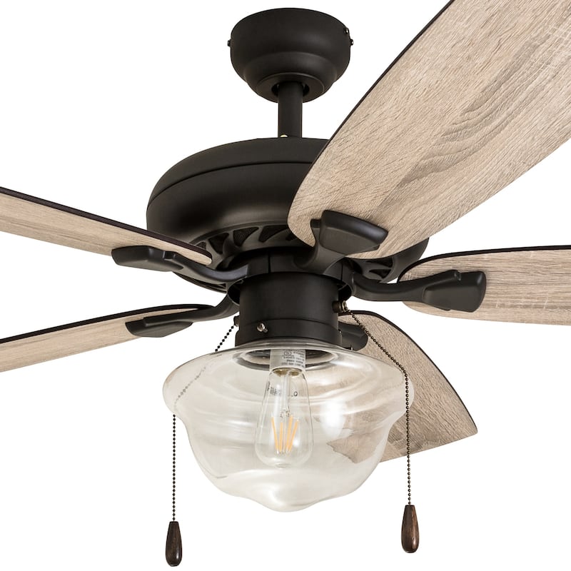 The Gray Barn Langdale 52-inch Coastal Indoor LED Ceiling Fan with Pull ...