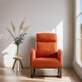 Modern Living Room Foam with Upholstery Comfortable Rocking Chair Solid ...