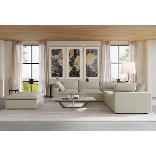 Cloud Modular Sectional Sofa, 6 Seater Corner Sofa with Pillows and ...