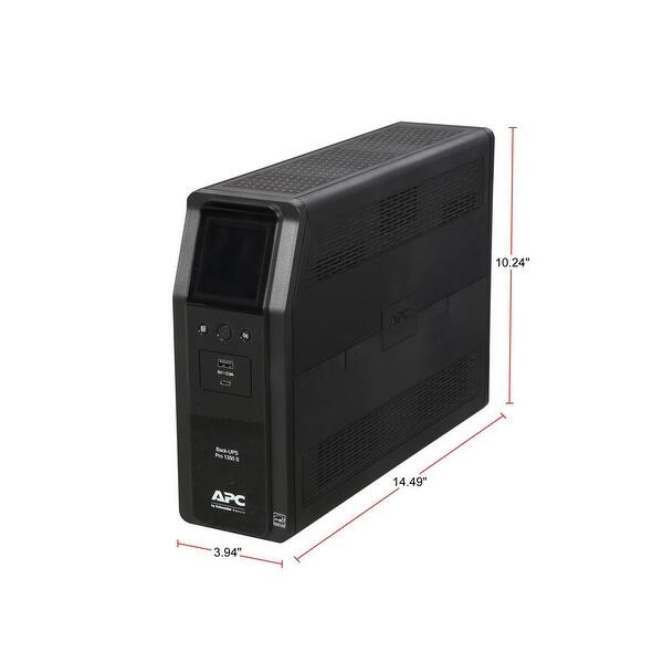APC BR1350MS 1350 VA Pure SineWave 10 Outlets 2 USB Charging Ports Back ...