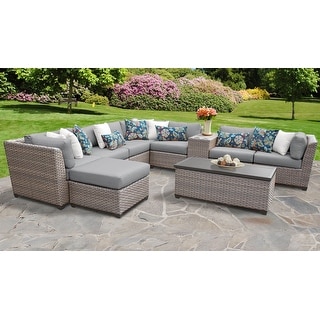 Florence 10-piece Outdoor Wicker Patio Furniture Set - Bed Bath ...