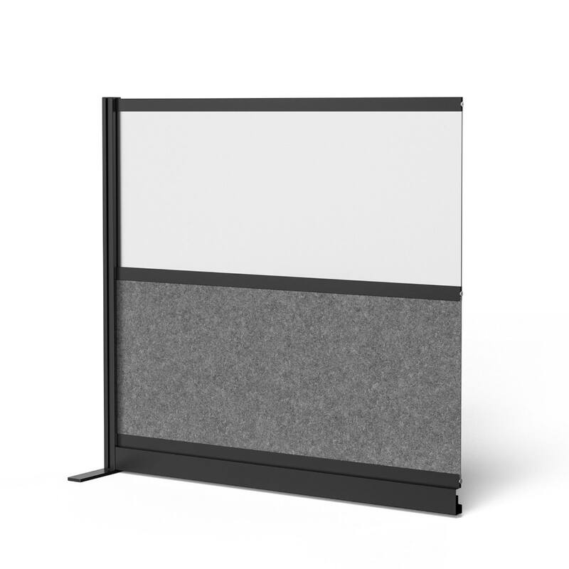 Modular Wall Room Divider System - Black Frame - 53" x 48" Add-On Wall ...