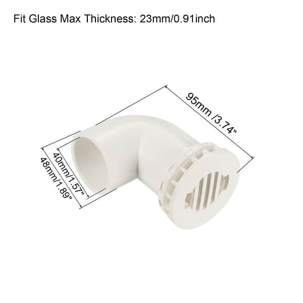 32mm PVC Elbow Water Tank Pipe Connector with Drainage Grid White - Bed ...