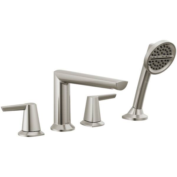 Delta Galeon Roman Tub and Shower 4-Hole Trim Package with Hand Shower ...
