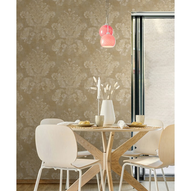 Seabrook Designs Abera Damask Unpasted Wallpaper - Overstock - 44193016