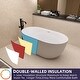 51" Acrylic Freestanding Tub with Integrated Slotted Overflow - Bed ...