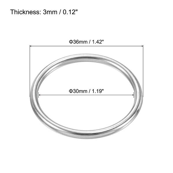 Metal O Ring 304 Stainless Steel Seamless Welded O-Ring for DIY 10pcs ...