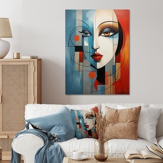 Designart "Cubism Geometric Portrait V" Cubism Metal Wall Art Living ...