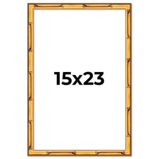 15x23 Frame Gold Bamboo Solid Wood Picture Frame | 1 Inch Moulding ...