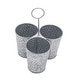 Towle Living 3-Sectioned Galvanized Hammered Flatware Caddy - Bed Bath ...