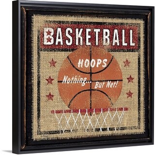 "Basketball" Black Float Frame Canvas Art - Bed Bath & Beyond - 25509218