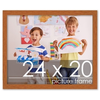24x20 Traditional Honey Pecan Complete Wood Picture Frame with UV ...