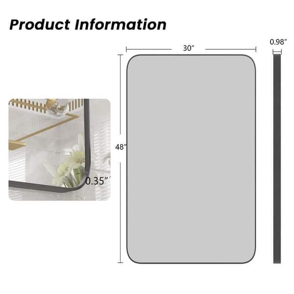 Wall-Mounted Mirrors - Premium Rectangular Bathroom Mirror - Bed Bath ...