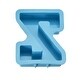 Large Letter Resin Models Alphabet Z Silicone Blue 6" for DIY Crafts ...