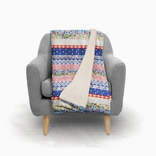 Amrita Sen Tapestry Reverse Throw Blanket Sherpa Fleece - Bed Bath ...