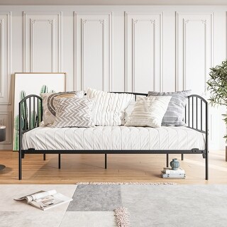 Metal Daybed Frame Twin Size Heavy Duty Metal Slats Sofa Bed - Bed Bath ...