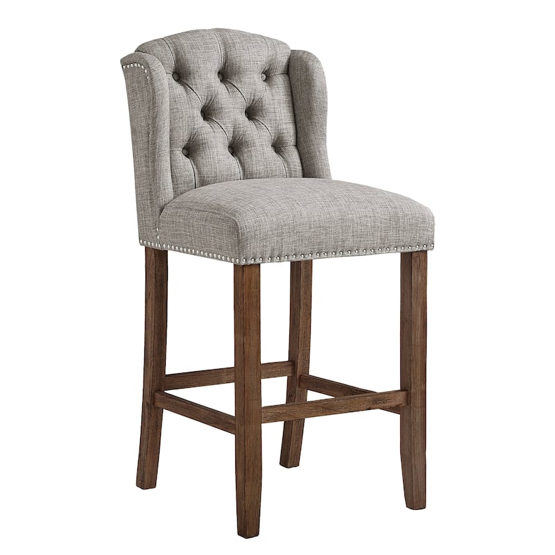 Lakin Tufted Linen Upholstered Stool (Set of 2) by iNSPIRE Q Artisan ...