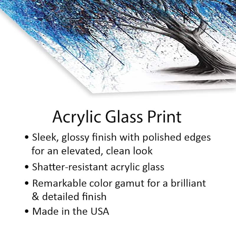 Blue Midnight Tree Print On Acrylic Glass by Ashvin Harrison ...