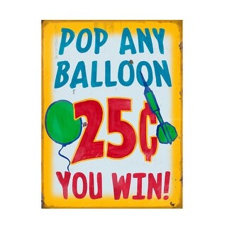 RetroPlanet 'Pop Any Balloon Distressed' Canvas Art - Bed Bath & Beyond ...