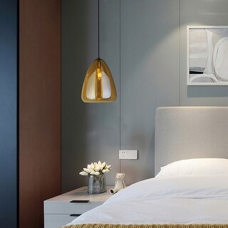 COSIEST 1-Light Pendant Light Art Glass Shade - Bed Bath & Beyond ...