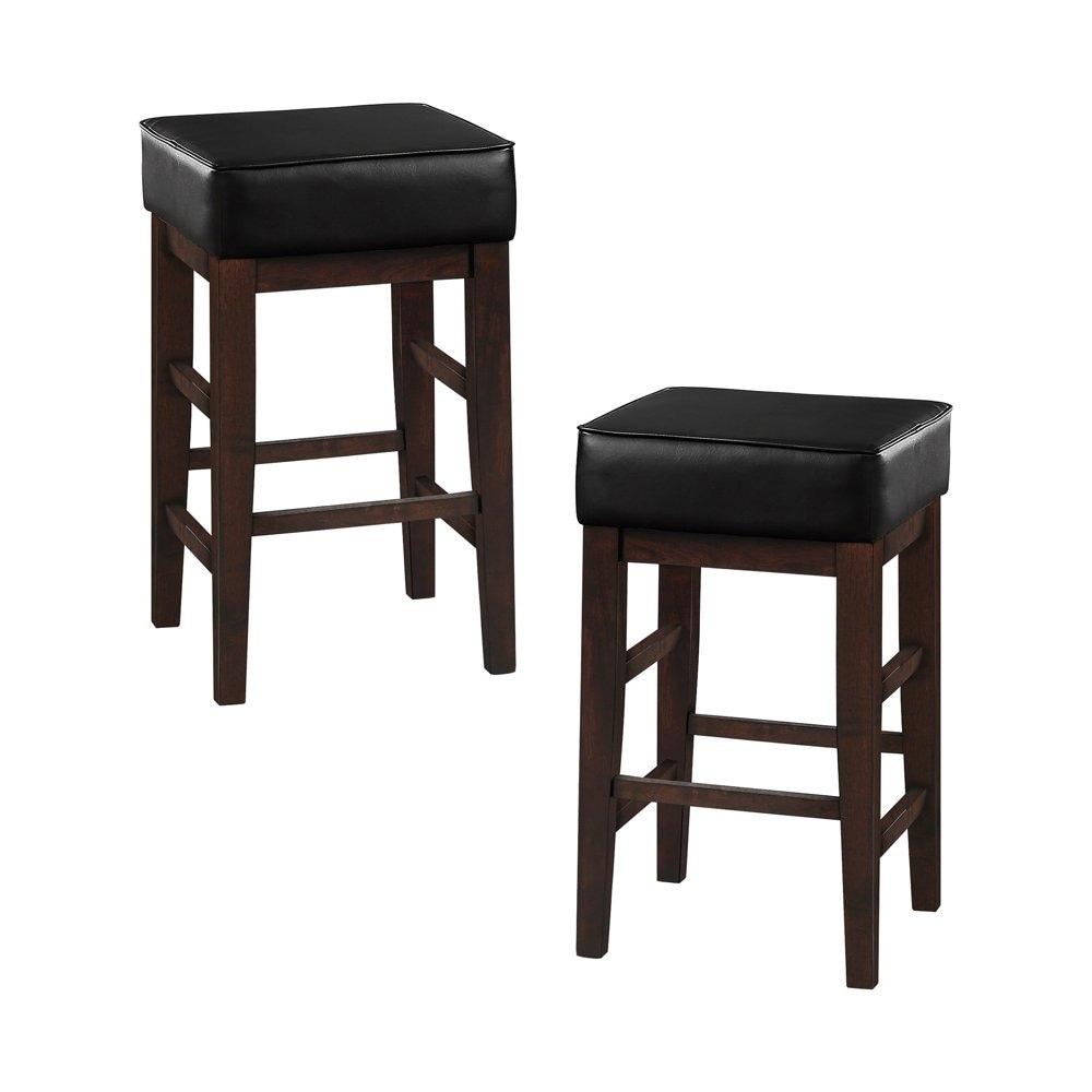 Holbrook Square Counter Height Barstool Set of 2 Black
