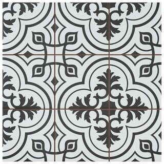 Merola Tile Harmonia Vintage White 13" x 13" Ceramic Floor and Wall ...