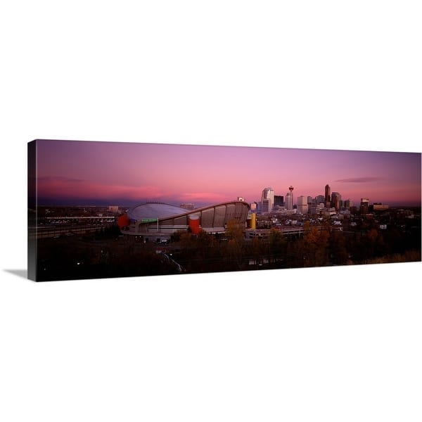 "Canada, Alberta, Calgary, High angle view of the Saddledome" Canvas ...