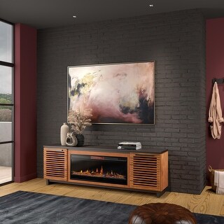 Bridgevine Home Graceland 86 inch Fireplace TV Console for TVs up to ...