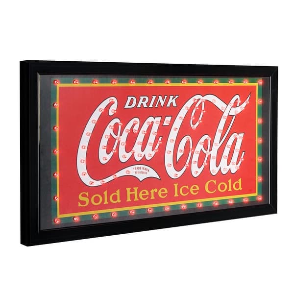 Licensed Coca Cola Framed Flashing LED Marquee Wall Sign (19"x10 ...
