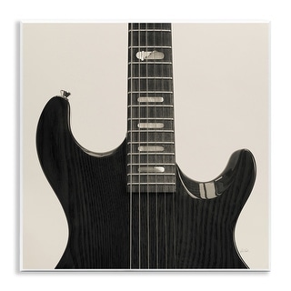 Stupell Black Electric Guitar Wall Plaque Art Design By Deborah Revell ...