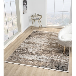 Obsession Collection Cream Abstract Area Rug - Bed Bath & Beyond - 41958402