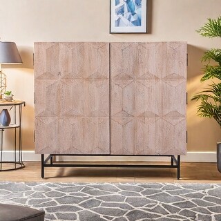 2 Door Geometry Storage Cabinet, Sidboard - Bed Bath & Beyond - 40789420