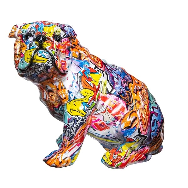 Interior Illusions Plus Street Art Sitting Dog - 15" tall - Bed Bath ...