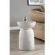 Dylana Natural Gray Finish Fiber Concrete Accent Table - Bed Bath ...