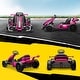 Aosom 24V Electric Go Kart, Drift Kart, Dual Motors, Adjustable Seat ...