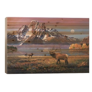 Courting Mt Moran Print On Wood by Rod Bailey - Multi-Color - Bed Bath ...