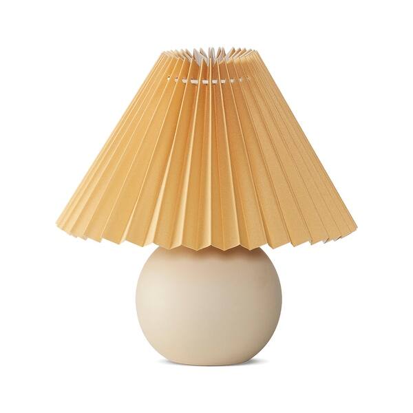 Serena 10 in. Modern Cream Beige Globe LED Super Bright Table and Desk ...