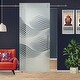 Sliding Glass Barn Door With Waves Design V2000 - Bed Bath & Beyond ...