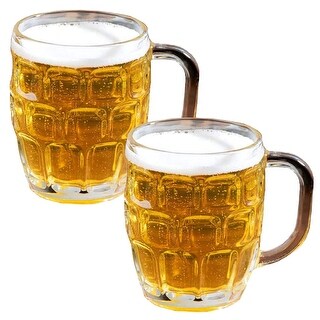Traditional Euro Style Beer Stout Ale Glass Mug With Large Handle 16 oz ...