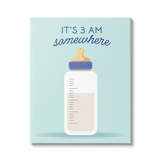 Stupell It's 3am Somewhere Phrase Canvas Wall Art Design by Emily Dumas ...