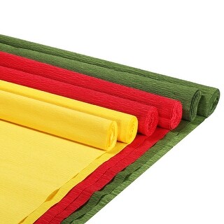 Crepe Paper 6 Rolls 7.5ft in 3 Colors (Red,Olive Green,Apricot Color ...