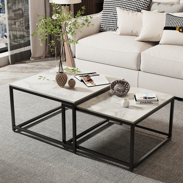 Square coffee table sets store