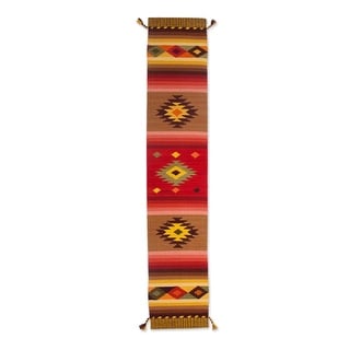 Novica Handmade Brilliant Sunset Wool Blend Table Runner - Bed Bath ...