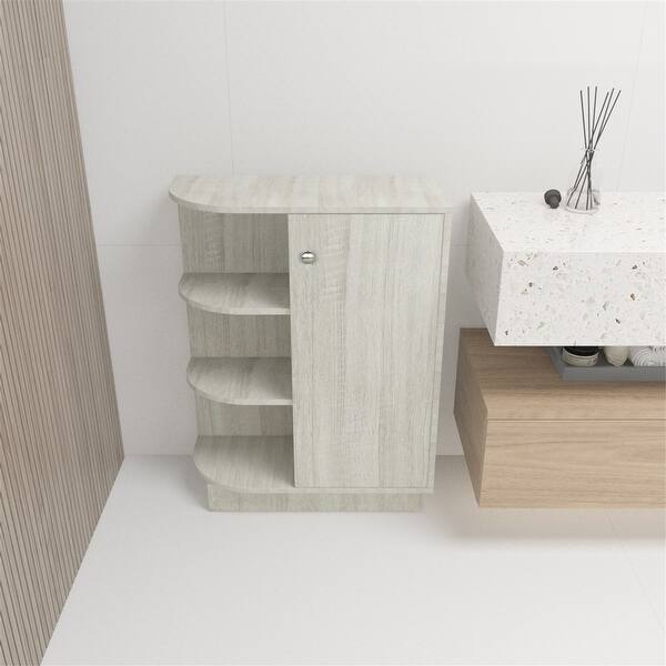 Open Style Shelf Cabinet with Adjustable Plates Ample Storage Space ...