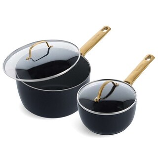 GreenPan Reserve Healthy Ceramic Nonstick, 1.5QT and 3QT Saucepan Set ...